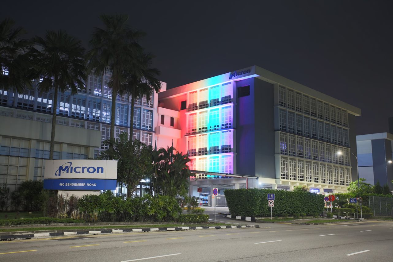 Micron Singapore lights up building and raised the Progress Pride flag ...