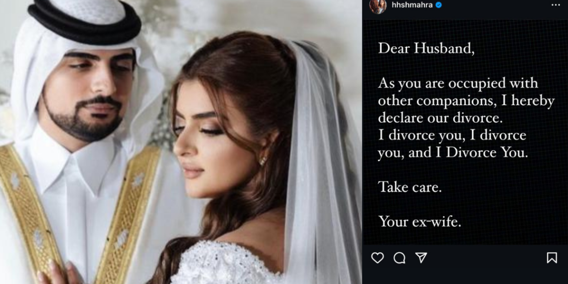 “As you are occupied with other companions, I hereby declare our divorce” - Dubai Princess ...