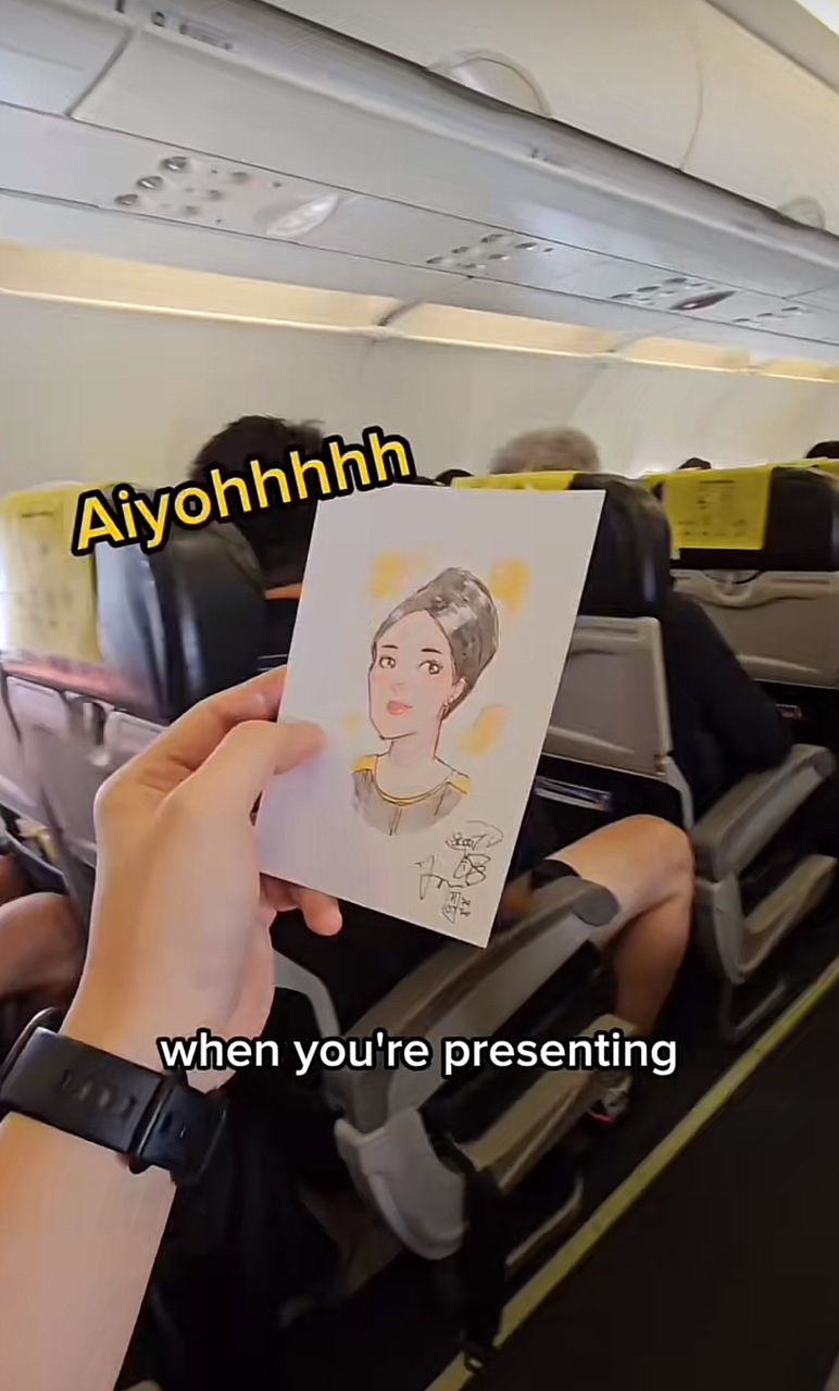 Artist Surprises Scoot Airlines Crew with a Portrait Mid-Flight - Wake ...