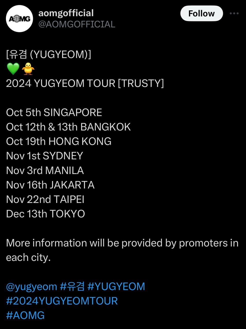 GOT7’s Yugyeom to Kick Off 2024 ‘Trusty’ Tour in Singapore This October ...