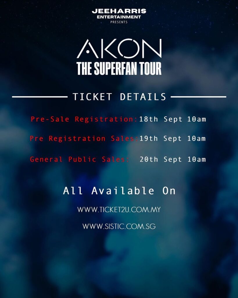 Akon's 'Superfan Tour' Hits Singapore and Malaysia This November ...