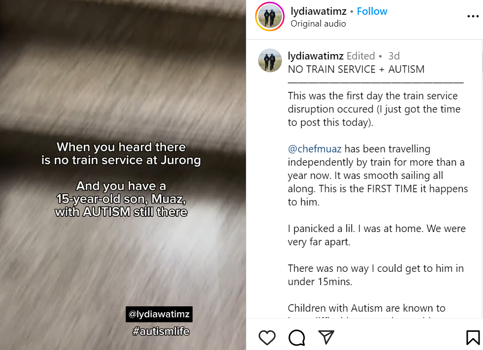 Mum Praises SMRT Staff for Assisting Autistic Son During MRT Breakdown ...
