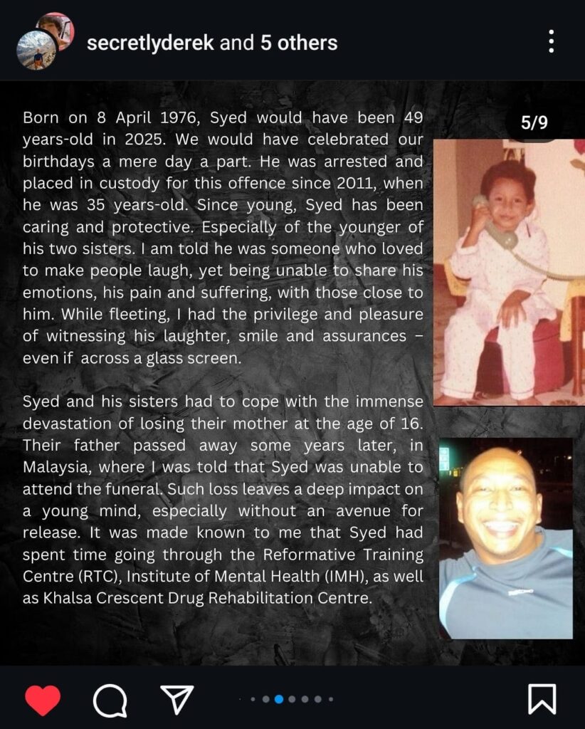 'Don't worry, I accept already': Syed Suhail, Singaporean death row ...