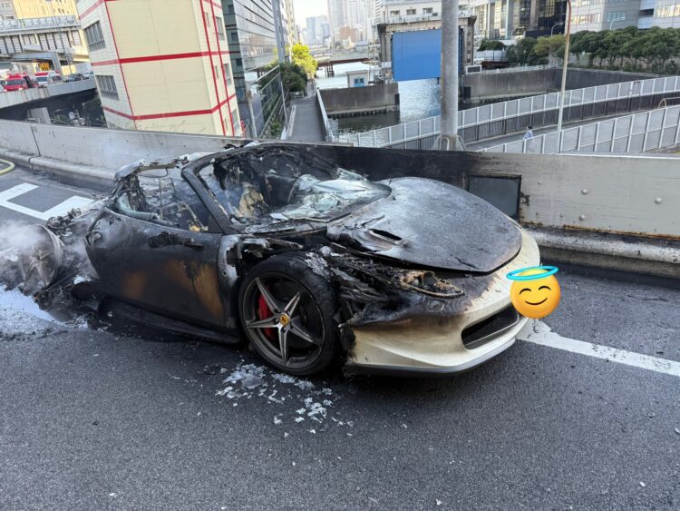 Japanese Man’s Ferrari Goes Up In Flames Just One Hour After He Bought ...
