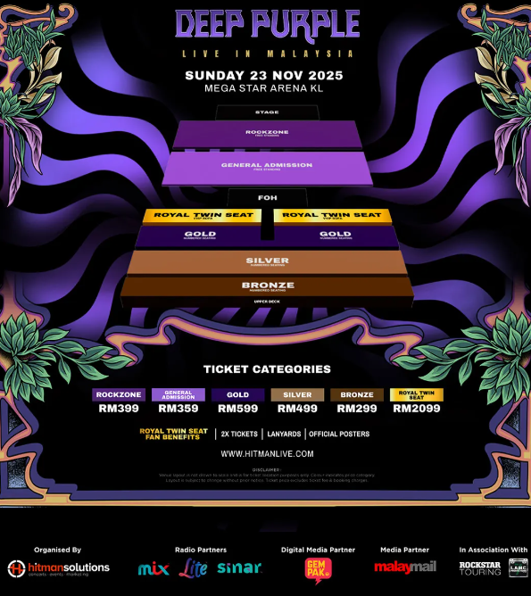 Rock Icons Deep Purple Set to Shake KL After 15 Years With One-Night ...