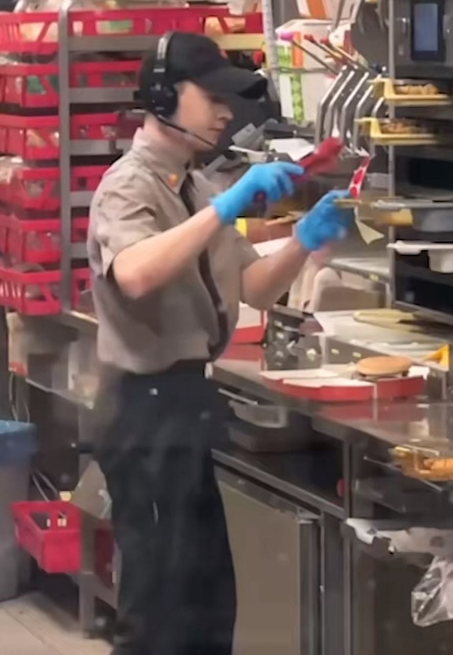 Caught on Camera: Restaurant Worker Spits in Burger, Allegedly Over ...