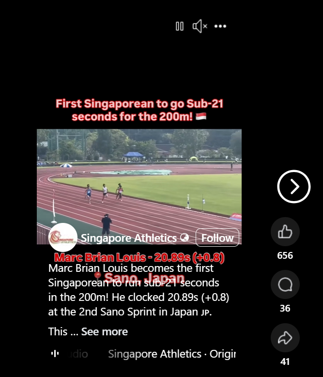 Marc Brian Louis Makes History With 200m National Record in Japan - Wake Up Singapore