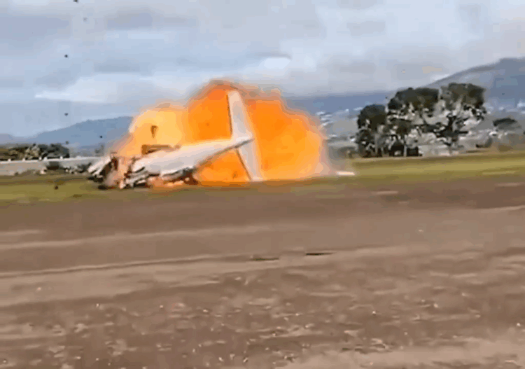 Plane Crashes, Bursts Into Fireball Seconds After Takeoff — Pilots Dead ...